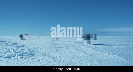 german Antarctic station Georg von Neumayer, tube of corrugated metal, Antarctica Stock Photo ...