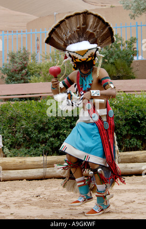 Zuni Pueblo dancer performing the Turkey Dance at the Gallup ...