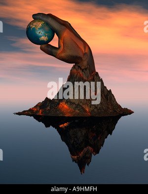 World At Your Finger Tips Stock Photo - Alamy