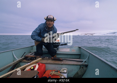 Alaska Bering Sea eskimo Eskimos first from Gambell hunt hunting Stock ...