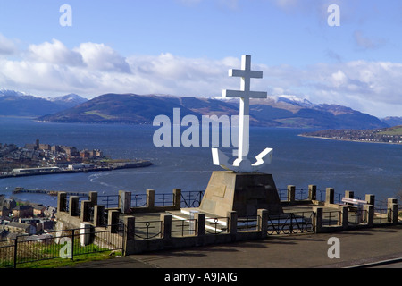 Cross of Lorraine on Lyle Hill above Greenock, with Gourock in view ...
