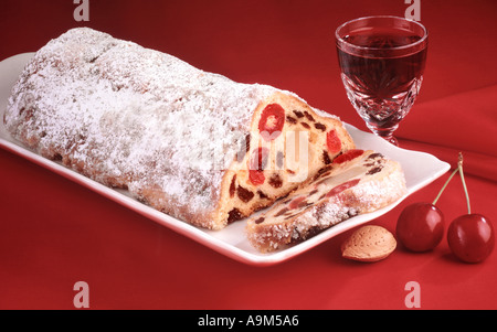 Christmas Stollen,Traditional Fruit Loaf Cake, Festive Dessert with ...