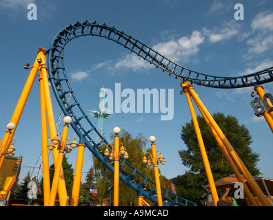 Boomerang roller coaster at prater amusement park Vienna Stock Photo ...