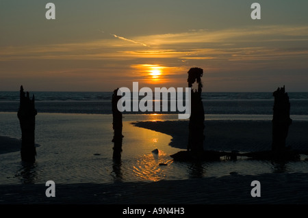 UK Walney Island. Sunset from Westshore Walney Island near Barrow In ...