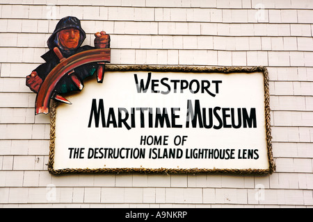 Image of the welcome sign for the Westport Maritime Museum home of the ...