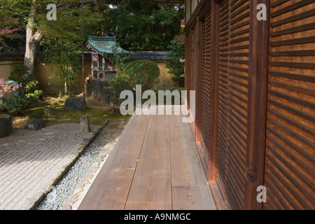 Zen rock garden and veranda at Korin-in, which is a subtemple of ...