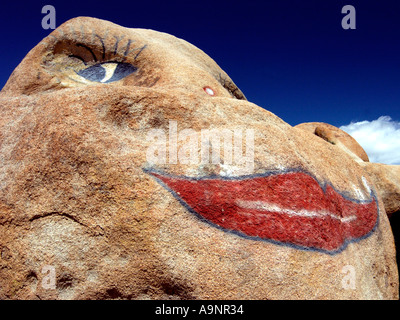 Painted rock in the Alabama Hills, California Stock Photo - Alamy