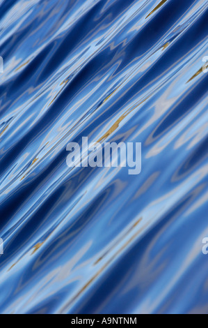 Close up abstract study of ripples on a lake frozen in time and ...