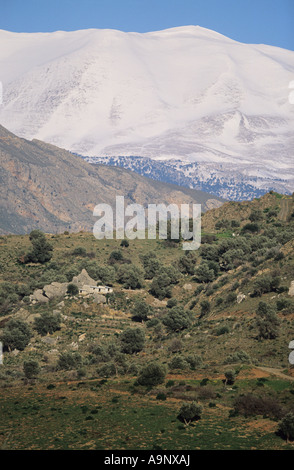 Snow capped mountains in Crete, Greece Stock Photo - Alamy