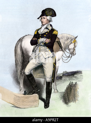 George Washington taking command of the Continental Army at the outset ...