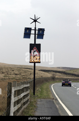 Solar Wind Power Traffic Control Warning Stock Photo - Alamy