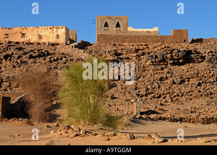 Mauritania, Adrar region, Ouadane, ruins of the old city classified as ...