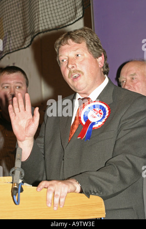 DUP MP Sammy Wilson, loyalist activist Moore Holmes and TUV leader Jim ...