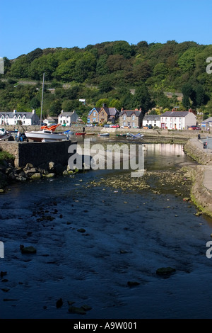 The lower town harbour of Fishguard, Pembrokeshire, Wales, UK ...
