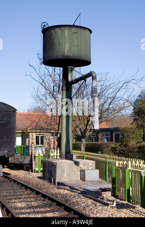 Steam train water tower Stock Photo - Alamy
