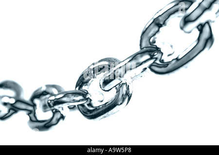 heavy duty steel chain stretched out Stock Photo - Alamy