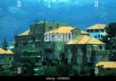 Traditional Lebanese Architecture, red tile roof and limestone walls ...