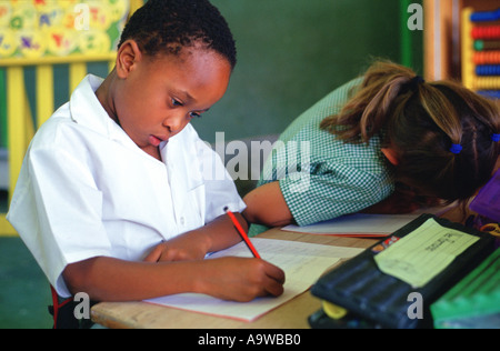 Multicultural children in classroom Johannesburg Gauteng South Africa ...