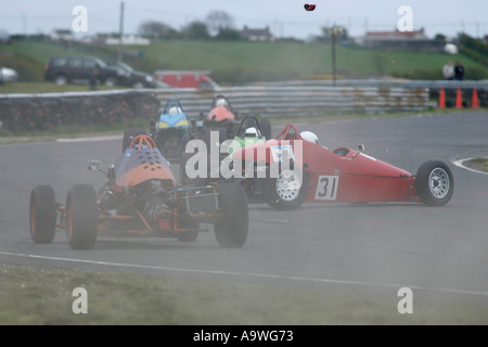 Accident in Formula Vee at 500 MRCI Race Meeting Kirkistown Circuit ...