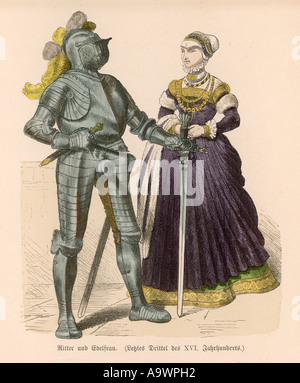 Knight and Lady Stock Photo - Alamy