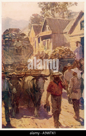 Streets Of Bendigo Australia During The Gold Rush Stock Photo Alamy