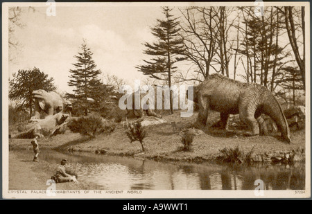 Crystal Palace Dinosaur Models Stock Photo - Alamy