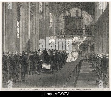 Funeral of Prince Albert The Prince Consort in 1861 Stock Photo - Alamy