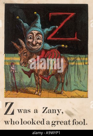 Z - was a Zany, who looked a great fool. Date: 1867 Stock Photo - Alamy