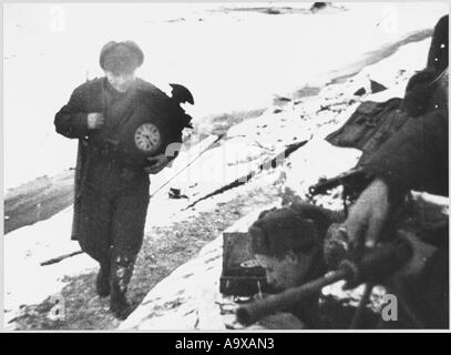 SOVIET SOLDIER & CLOCK Stock Photo - Alamy