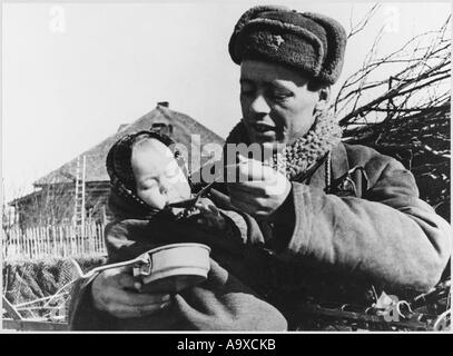 SOLDIER AND ORPHAN Stock Photo - Alamy