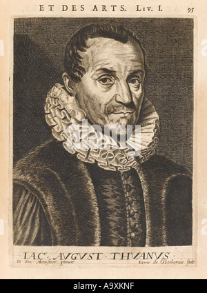 French historian Jacques Auguste de Thou (Thuanus). Illustration ...
