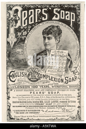 Advert for Pears Soap 1889 Stock Photo - Alamy