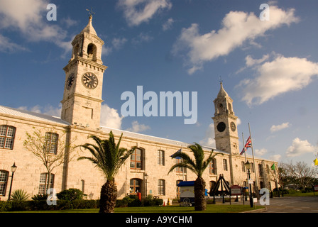 Bermuda. Clock tower Shopping Mall at the Royal Naval Dockyard, Bermuda ...