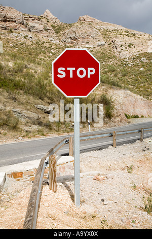 Stop of a road Stock Photo - Alamy