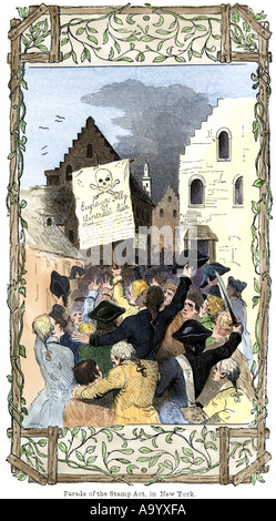 Stamp Act Protest, New York City, 1765 Stock Photo - Alamy
