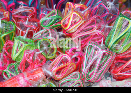 Colourful candies specially made for decorating the shrines built at ...