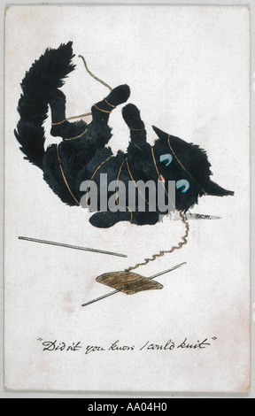 KITTEN TANGLED IN WOOL Stock Photo - Alamy