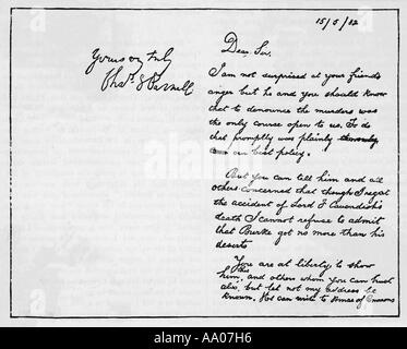 PIGOTT'S FORGED LETTER Stock Photo - Alamy