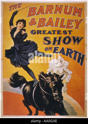 BARNUM AND BAILEY CIRCUS poster about 1890 Stock Photo - Alamy