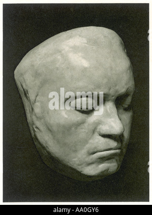 The dead Ludwig van Beethoven, 1770 -1827, a German composer of the ...