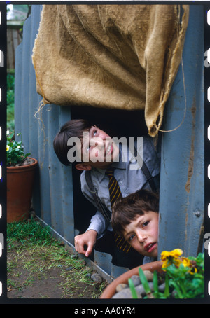 Anderson shelter World War 2 1940s reenactment, Avoncroft Museum, Bromsgrove, England UK Stock ...