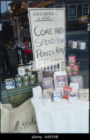 GROCER'S WINDOW DISPLAY Stock Photo - Alamy