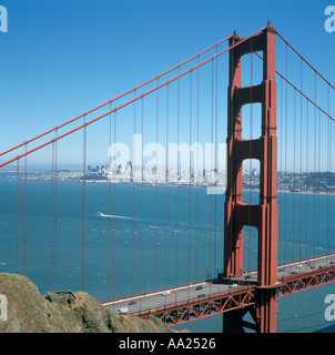 USA, California, San Francisco, golden Gate Bridge at twilight Stock ...