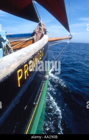 The restored 1924 Brixham trawler Provident on the River Thames at ...