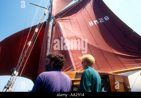 The restored 1924 Brixham trawler Provident underway Stock Photo - Alamy