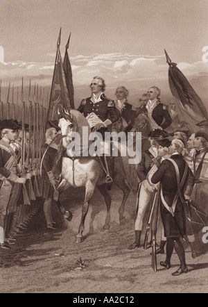 George Washington takes command of the Continental Army, Cambridge ...