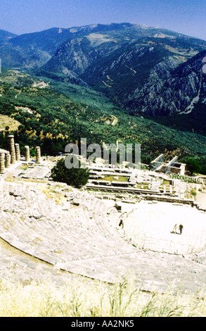 ancient, archeological, place, Delphi, Greece, old, marble, statues ...