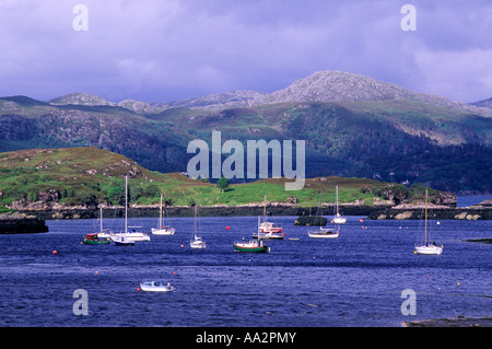 Badachro Village, Loch Gairloch, sea loch, coast, coastal, Highland ...