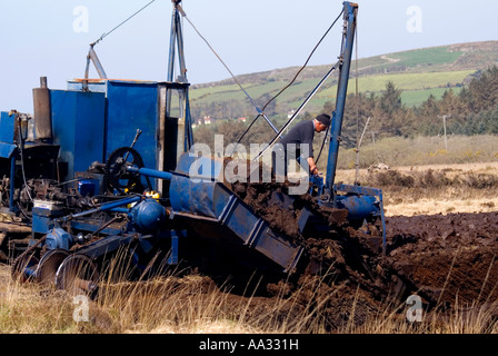 Turf Cutting Machine, Co. Kerry, Ireland Stock Photo - Alamy