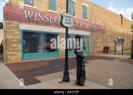 The Eagles statue in Winslow Arizona is a popular Route 66 tourist ...